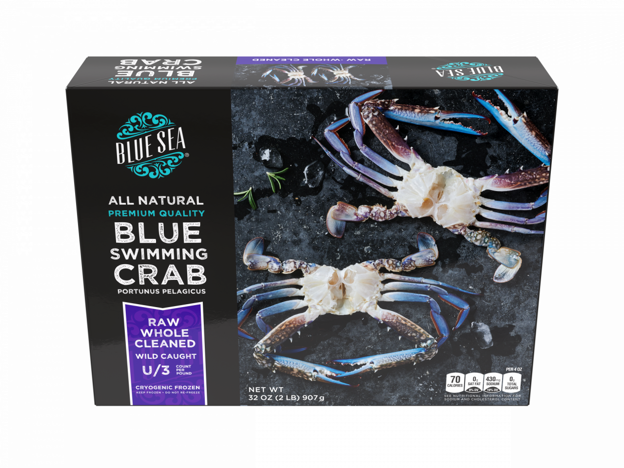 Blue Swimming Crab (Whole Cleaned) - Raw - Blue Sea
